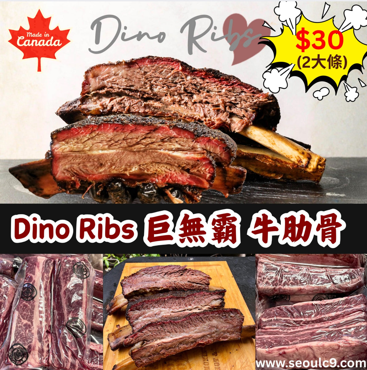 Canadian 🇨🇦 Dino Ribs Big Mac Beef Ribs (Set of 2) – Seoul C9